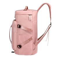 China Multifunctional Waterproof Shoulder Sport Bag Custom Logo Unisex Women's Pink Backpack Zipper Closure Polyester Solid Color for sale
