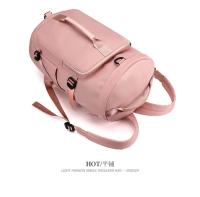 China Multifunctional Waterproof Shoulder Sport Bag Custom Logo Unisex Women's Pink Backpack Zipper Closure Polyester Solid Color for sale