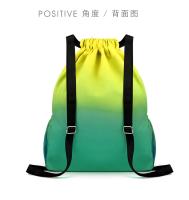 China Waterproof Kids Man Basketball Storage Custom LOGO Polyester Nylon Drawstring Backpack Bag With Zipper for sale