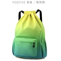 China Waterproof Kids Man Basketball Storage Custom LOGO Polyester Nylon Drawstring Backpack Bag With Zipper for sale