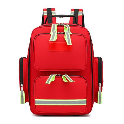 China Reflective Striping Emergency Bag Rescue First Aid With Padded Back Medical Backpack for sale