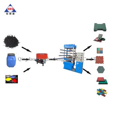 China 4 Layer Rubber Tile Vulcanizing Press Machine Hydraulic Press For Rubber Moulding for sale