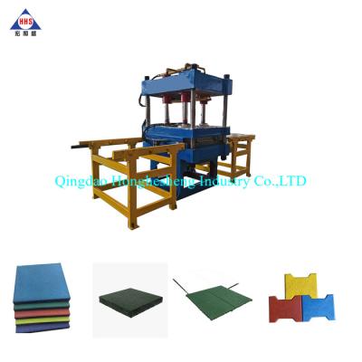 China 120 Ton Rubber Bricks Tire Recycling Machine 7.5kw 1100x1100 for sale