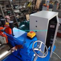 China Lab Two Roll Open Mixing Mill Electric Heating Water Cooling PLC Controlled for sale