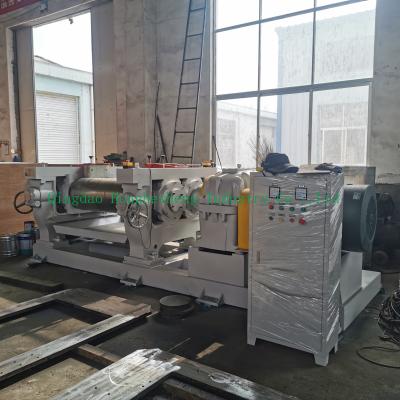 China Two Polished Roller Rubber Open Mixing Mill 45*120cm XK-450*1200 for sale