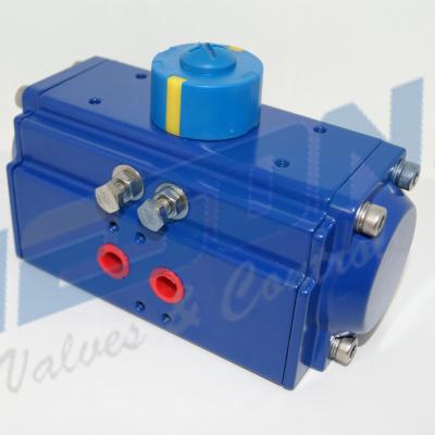 China Double Anodized Aluminum Pneumatic Air Actuator with Limit Switches 40-120 psi for sale