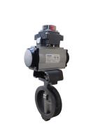 China Pneumatic On Off Butterfly Valve DN25-DN300 Wafer Type EPDM Lined 16 Bar for sale