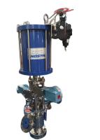 China Pneumatic On/Off Discharge Valve for Reaction Kettle Tank Bottom - Upward & Downward Types with Flange Connections for sale