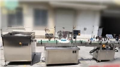 China Fully Automatic E-Liquid Spray Filling Machine 15-500ml Capacity with 30-80 Bottles/Min Production Rate for sale