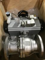China 2 Way On Off Flanged Ball Valve with Pneumatic Actuator DN50 PN16 for sale