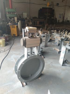 China Pneumatic Actuator Operated High Temperature Butterfly Damper DN50-2000 0.6MPa for sale