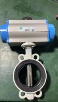China Aluminum Pneumatic Butterfly Valve Wafer Type ISO5211 2 to 24 Inch Low Pressure for sale