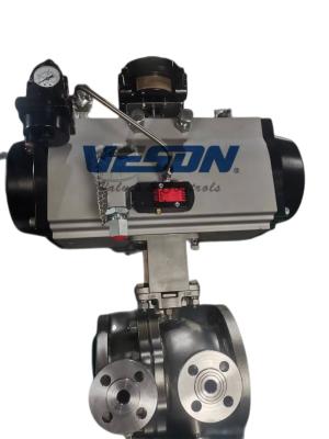 China Pneumatic Jacketed Ball Valve 150-600# 1/2-24 Inch DN15-DN600 for Steam Sulphur Applications for sale