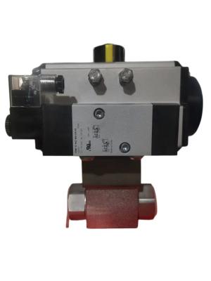 China Pneumatic Block Type Ball Valve DN4 DN25 PN500 Steel Body Thread Compression Welding Ends for sale