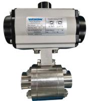 China 3 Piece Pneumatic Ball Valve ASME Class 800 1500 Forged Steel Floating Ball Valve 15mm to 50mm for sale