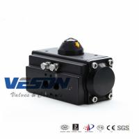 China Wafer Type Butterfly Valve Pneumatic Rack and Pinion Actuator 0.25-0.8 MPa Double Acting Aluminum Alloy for sale