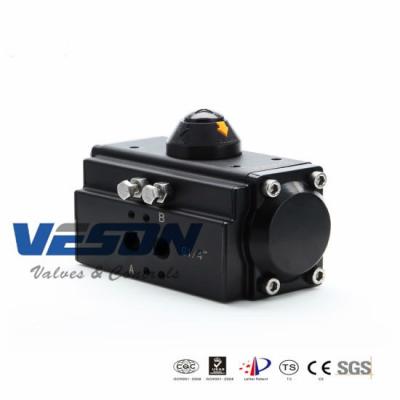 China Wafer Type Butterfly Valve Pneumatic Rack and Pinion Actuator 0.25-0.8 MPa Double Acting Aluminum Alloy for sale