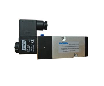 China Aluminum Alloy 5-Way 2-Position Solenoid Valve with 12mm² Flow Area and IP65 Rating for Pneumatic Systems for sale