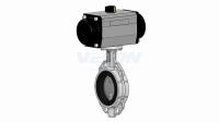 China Wafer Type Air Actuated Butterfly Valve DN25-300mm with 16 Bar Pressure and Spring Return Function for sale