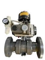 China Pneumatic Actuated PVC Ball Valve Flange End 80 psi High Temperature Industrial for sale