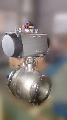 China PEEK Seat Ball Valve with Pneumatic Actuator PCTFE Seat High Performance 600F for sale