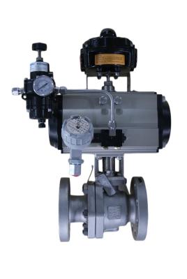 China 316 Stainless Steel Full Port Pneumatic Ball Valve ISO5211 150 PSI ANSI 150 for sale