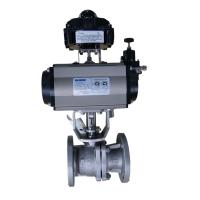 China 316 Stainless Steel Full Port Pneumatic Ball Valve ISO5211 150 PSI for Industrial Use for sale