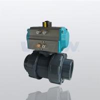 China TU Pneumatic Operated Ball Valve with Double Acting Actuator 2.5-4 Inch Size Range 4-8 Bar Pressure for sale