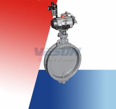 China General Pneumatic Butterfly Valve 16 Bar Pressure Range for HVAC Ventilation Systems DN25 to DN300 Sizes for sale