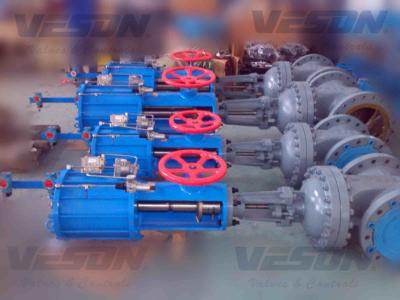 China Industrial Pneumatic Air Linear Actuator for Knife Gate & Globe Valves - Carbon Steel Construction with Multiple Cylinder Options for sale