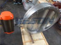 China 304 Stainless Steel Pneumatic Butterfly Valve with Double Flange Damper for Industrial Gas Control for sale