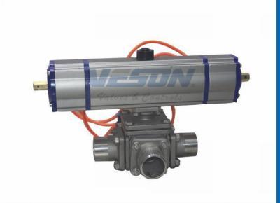 China Three Position Pneumatic Piston Actuator - Double Acting with 180° or 240° Pivoting Angle and ±5° Stroke Adjustment for sale