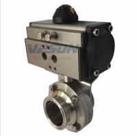 China Sanitary Pneumatic Butterfly Valve 1-4 Inch with 10-8000Nm Actuator for Pharmaceutical Applications for sale