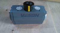 China PTFE Coated Pneumatic Rack and Pinion Rotary Actuators 2-8 Bar Working Pressure with 90° Rotation for sale