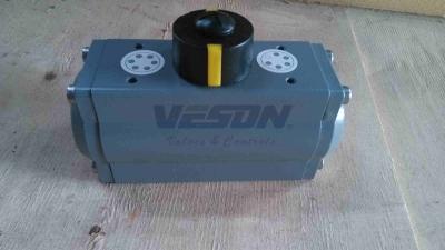 China PTFE Coated Pneumatic Rack and Pinion Rotary Actuators 2-8 Bar Working Pressure with 90° Rotation for sale