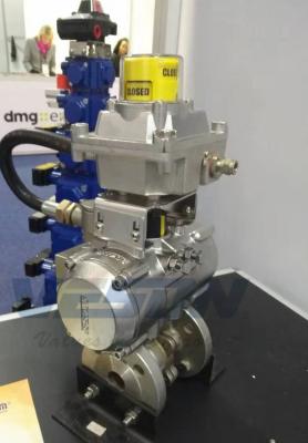 China Rack and Pinion Pneumatic Actuator 90 Degree Hard Anodized Aluminum ISO5211 for sale