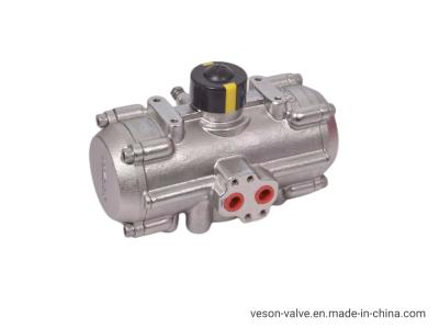 China Stainless Steel Corrosion Resistant Pneumatic Actuator Hard Anodized Aluminum Rack Pinion 30um for sale