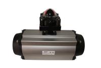 China Hard Anodized Pneumatic Rack and Pinion Actuator 347NM ISO5211 DIN3337 for Industrial Valves for sale