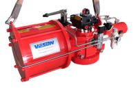 China Spring Return Single Acting Heavy Duty Scotch Yoke Pneumatic Actuator for On Off Valves 1500 Nm for sale