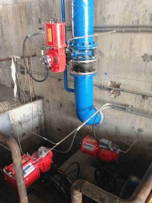 China Heavy Duty Air Actuated Butterfly Valve 50-1200mm with Double Acting Pneumatic Actuator for Water & Wastewater for sale