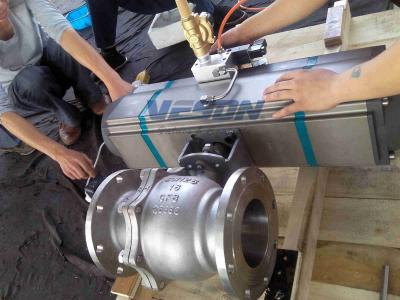 China Aluminum Alloy 3 Position Pneumatic Actuator - 10,000 N·M Torque, 2-8 Bar Pressure for Material Loading Systems for sale
