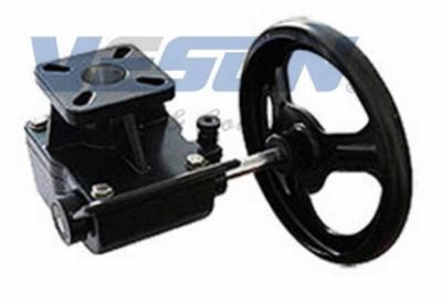 China Cast Iron Declutchable Manual Override Gearbox for Pneumatic Actuators - 300Nm to 3200Nm Torque Range with IP65 Rating for sale