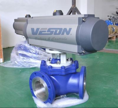 China NAUMR Double Acting Pneumatic Actuator 0.25-0.8 MPa Air Pressure, 90° Rotation for Ball and Butterfly Valves for sale