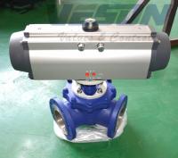China NAUMR Double Acting Pneumatic Actuator 180° Rotation 0.25-0.8 MPa Air Pressure Rack & Pinion Design for sale