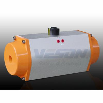 China ISO5211 Double Acting Pneumatic Rack and Pinion Actuator 0.25-0.8 Mpa Air Supply for sale
