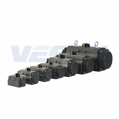 China Aluminum Alloy Part Turn Actuator - Single Acting Air Piston with 90°+90° or 120°+120° Pivoting Angle for sale
