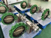 China Marine-Grade Pneumatic  Actuated Butterfly Valve Package Certified with ABS Certificate Anti-Corrosion Coating for sale