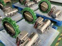 China Marine-Grade Pneumatic  Actuated Butterfly Valve Package Certified with ABS Certificate Anti-Corrosion Coating for sale