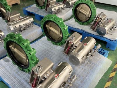 China Marine-Grade Pneumatic  Actuated Butterfly Valve Package Certified with ABS Certificate Anti-Corrosion Coating for sale