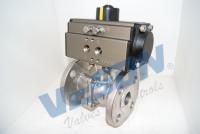 China Full Bore ANSI Class 150 Pneumatic Flanged Ball Valve 6mm-100mm with Fire-Safe API 607 Certification for sale